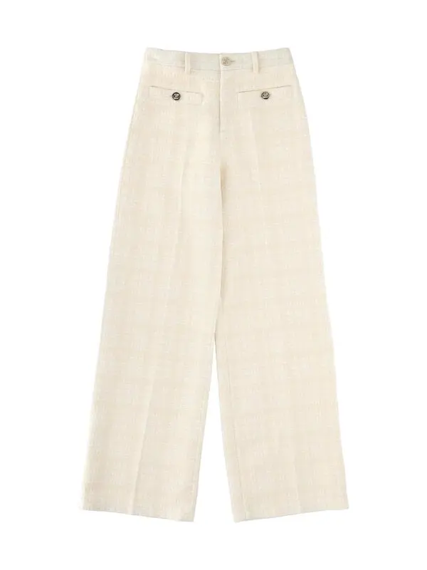 Gucci Cotton Tailored Pants - Cream