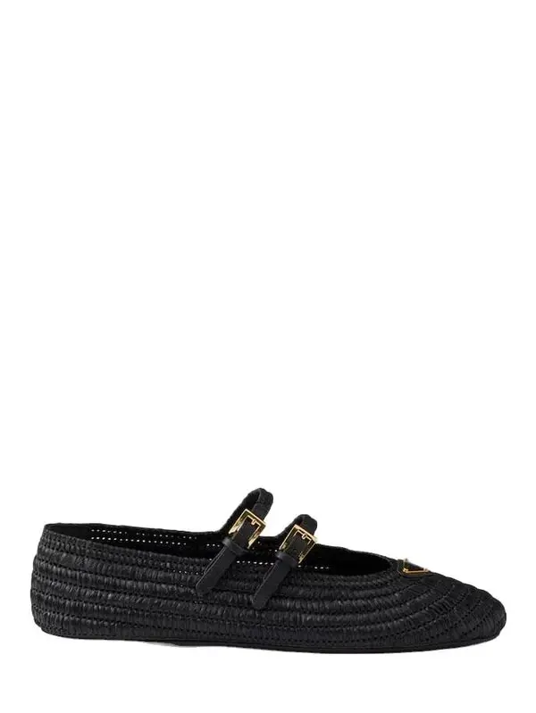 Prada Crochet Ballerinas - Black