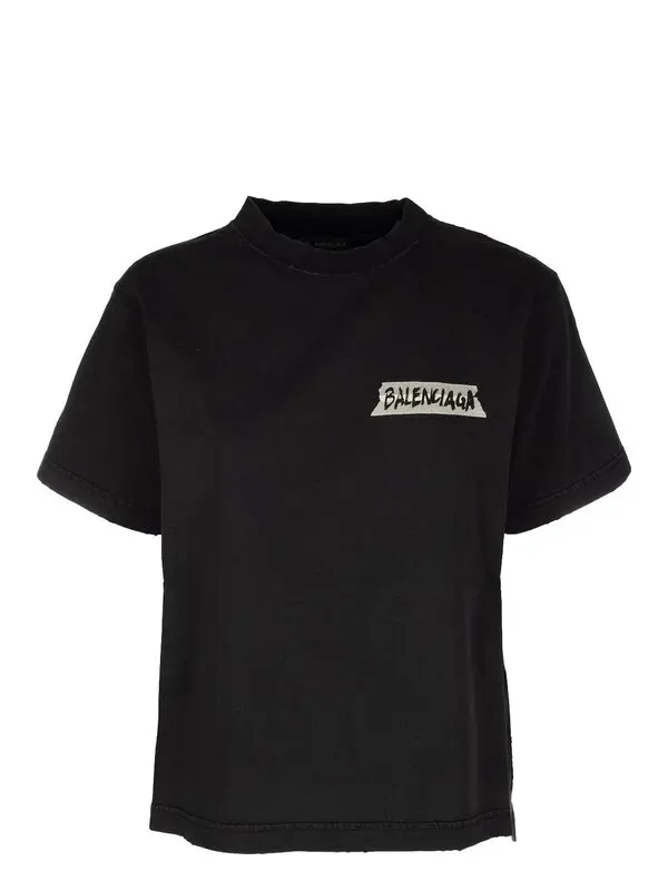 Balenciaga Cotton Graphic Tee - Multicolor