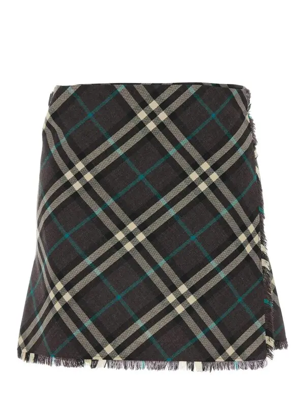 Burberry Embroidered Polyester Blend Mini Skirt - Multicolor