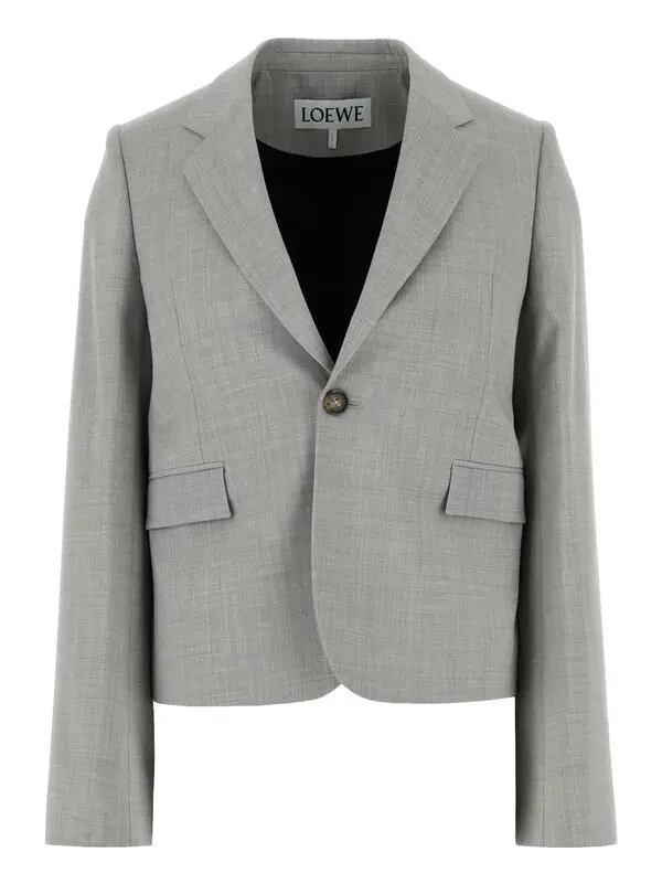 Loewe Grey Wool Blazer - Gray