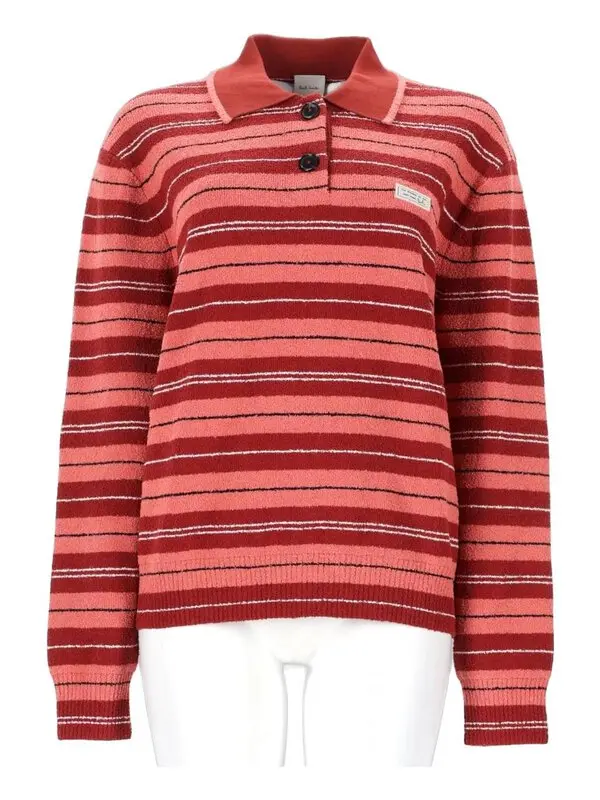 Paul Smith Striped Boucle Rugby Sweater - Pink