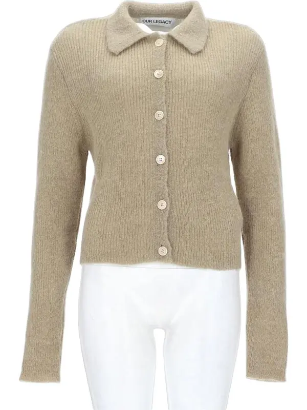 Our Legacy Fuzzy Alpaca Polo Sweater - Cream