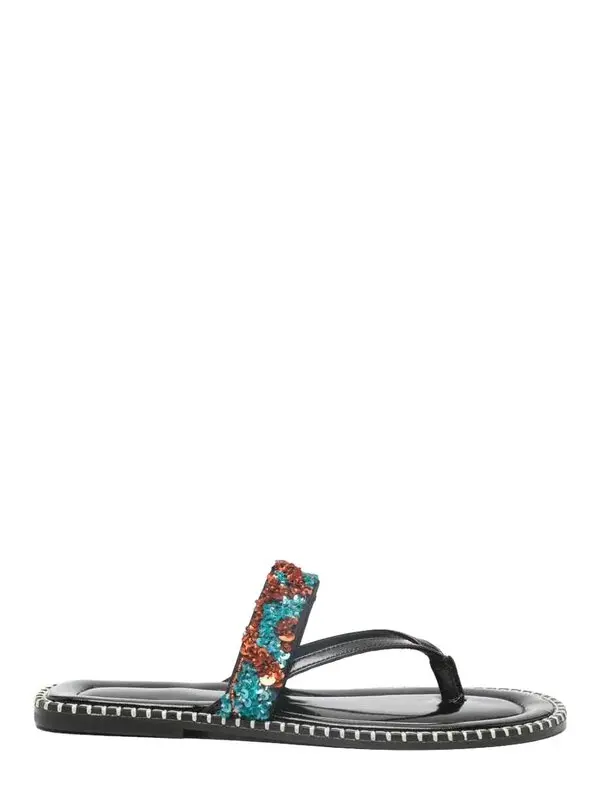 Dries Van Noten Embellished Flat Sandals - Blue
