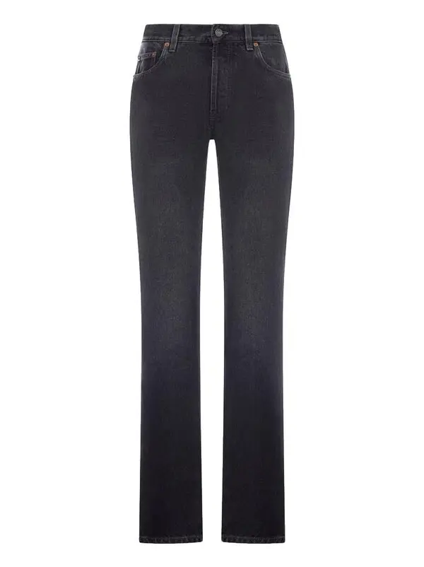 Saint Laurent Straight Leg Denim Jeans - Multicolor