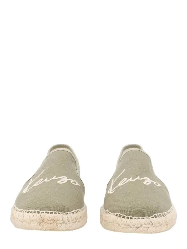 Kenzo Embroidered Logo Espadrille - Green