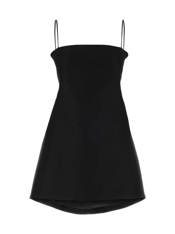 Balenciaga Wool Blend Mini Dress - Black