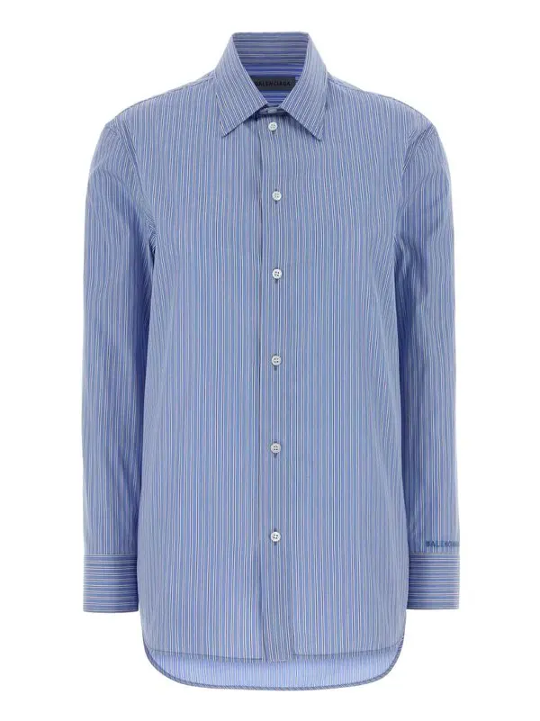 Balenciaga Embroidered Poplin Shirt - Multicolor