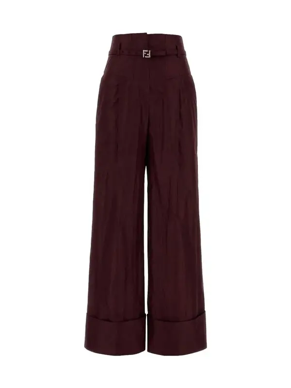 Fendi Trousers Palazzo Pants - Red