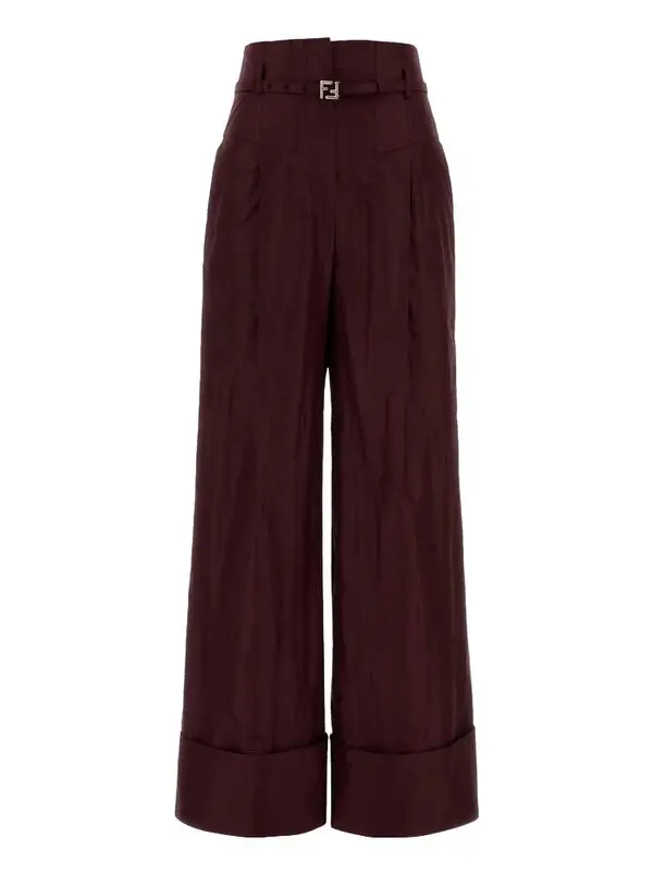 Fendi Palazzo Pants - Red