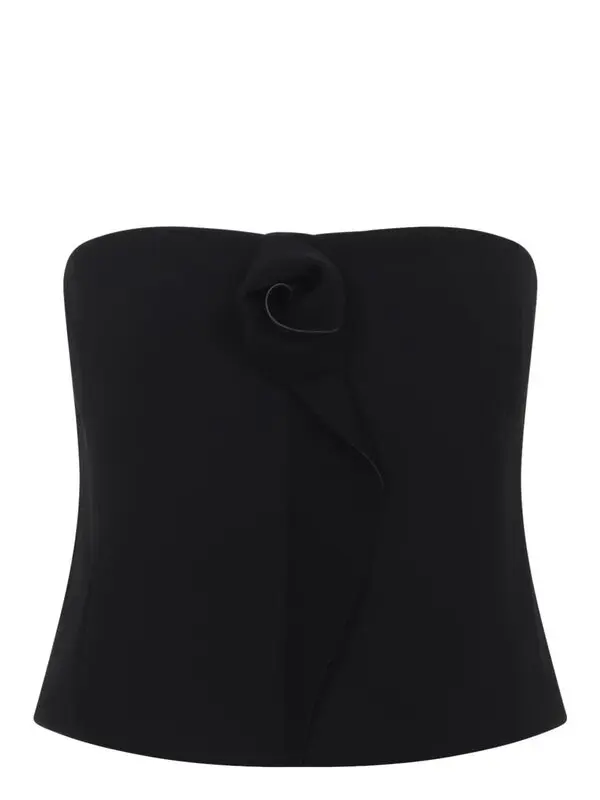 Giorgio Armani Silk Corset Top - Black