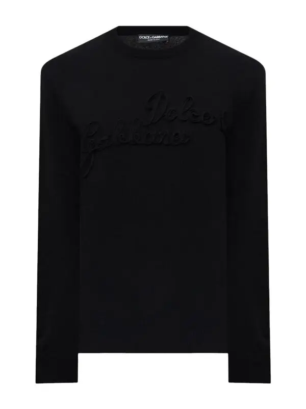 Dolce & Gabbana Logo Wool Sweater - Black