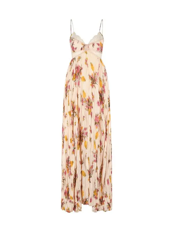Blumarine Peach Viscose Dress - Multicolor