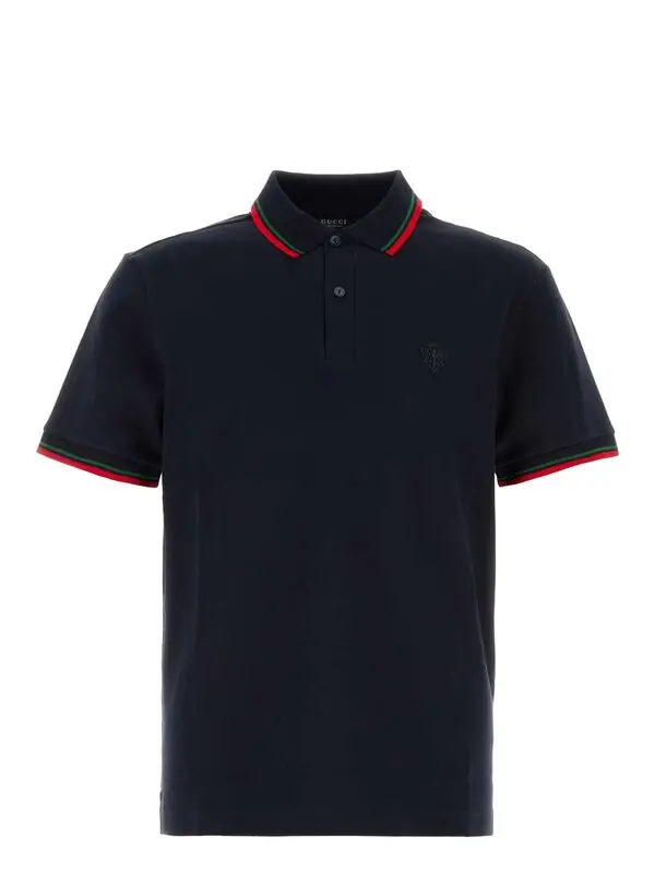 Gucci Midnight Stretch Piquet Polo Shirt - Blue