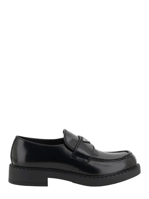 Prada Leather Loafers - Black