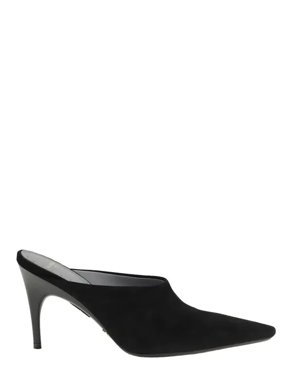 Balenciaga Duchesse Suede Mule - Black