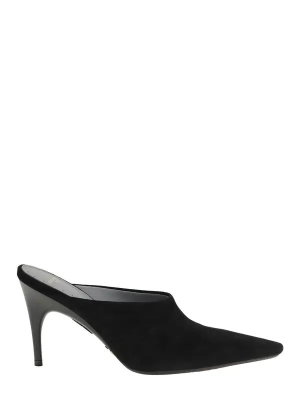 Balenciaga Duchesse Suede Mule - Black