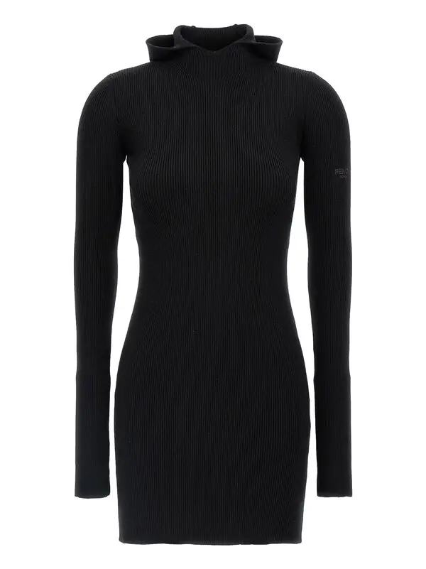 Fendi Hooded Dress - Black