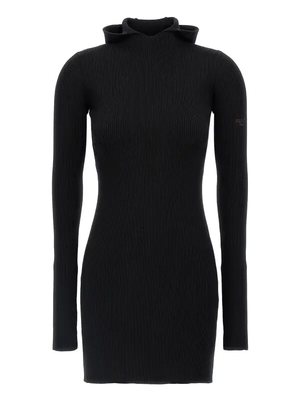 Fendi Hooded Dress - Black