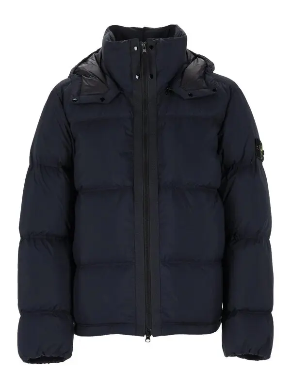 Stone Island Removable Hood Puffer Jacket - Blue