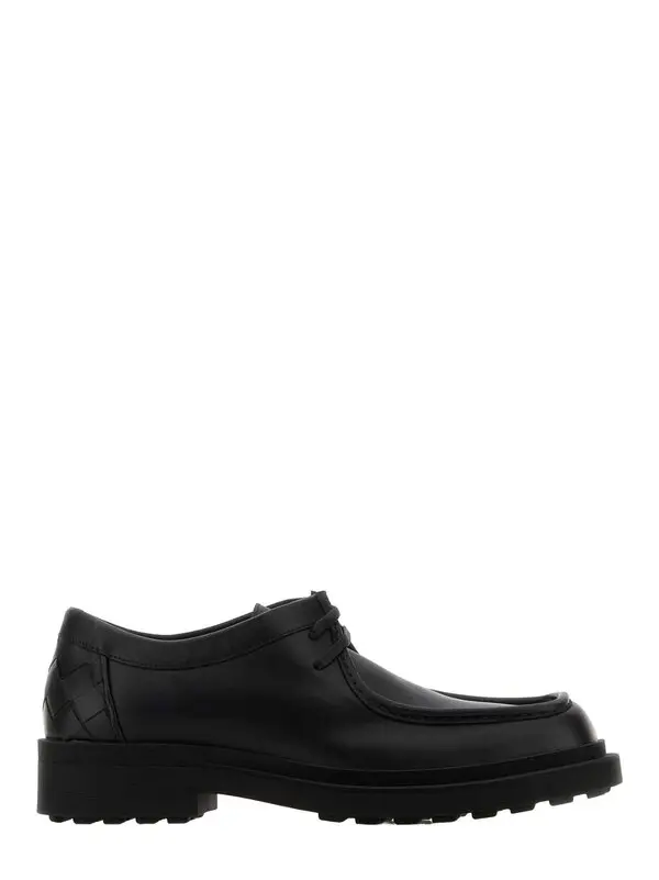Bottega Veneta Leather Ben Lace-up Shoes - Black