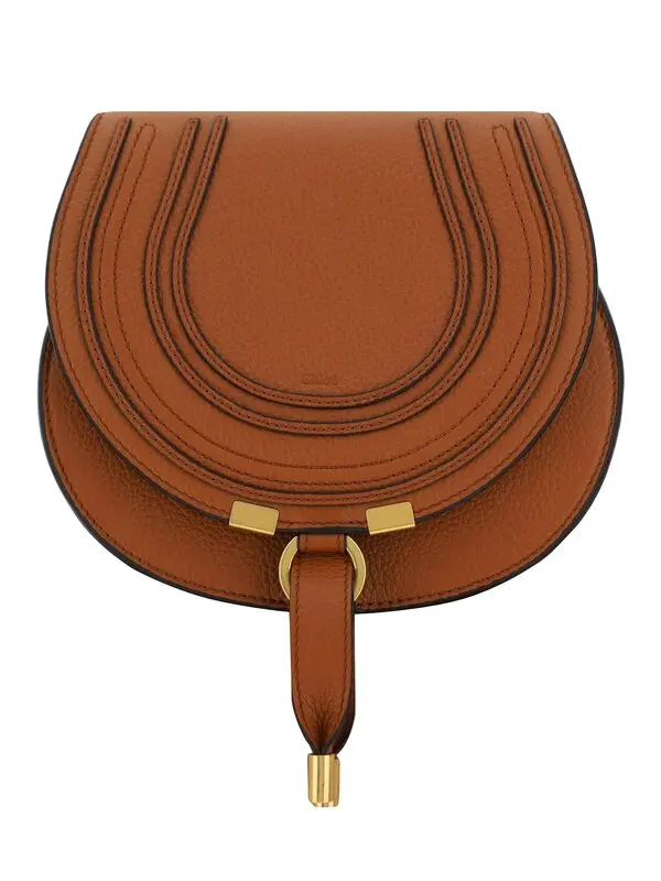 Chloé Small Marcie Leather Shoulder Bag - Brown