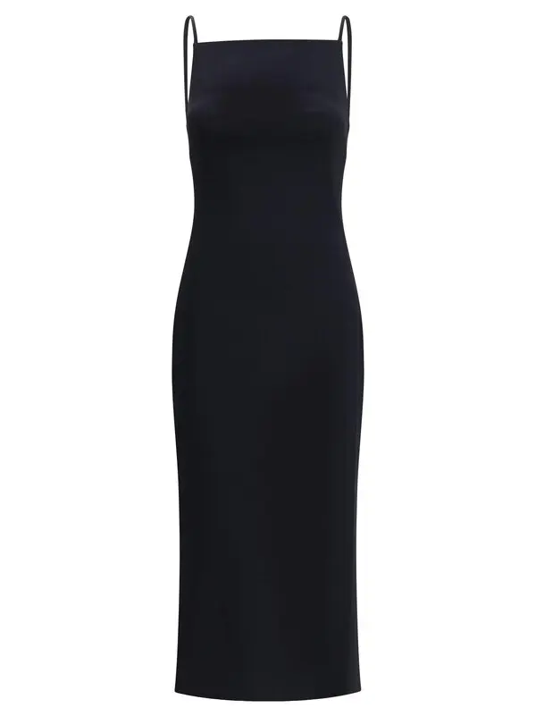 Givenchy Midi Dress With Draped Back - Black