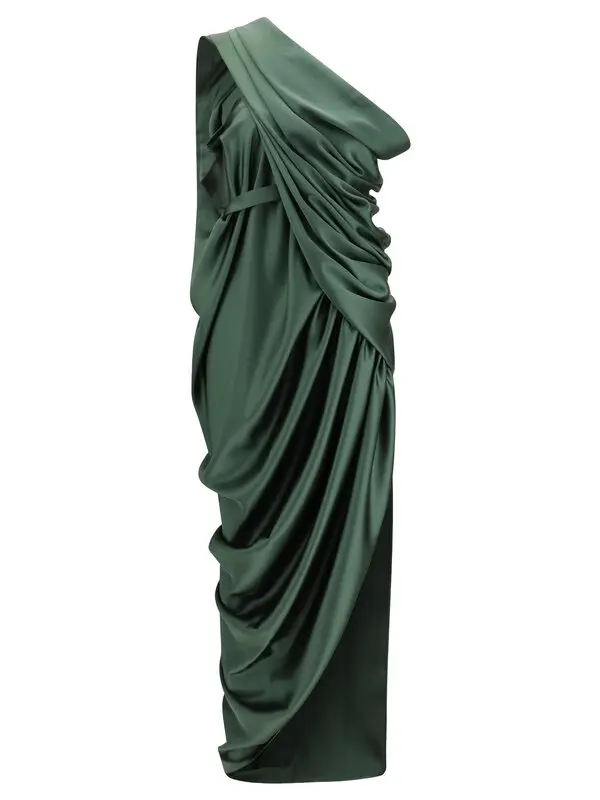 VIVIENNE WESTWOOD Draped Midi Dress - Green