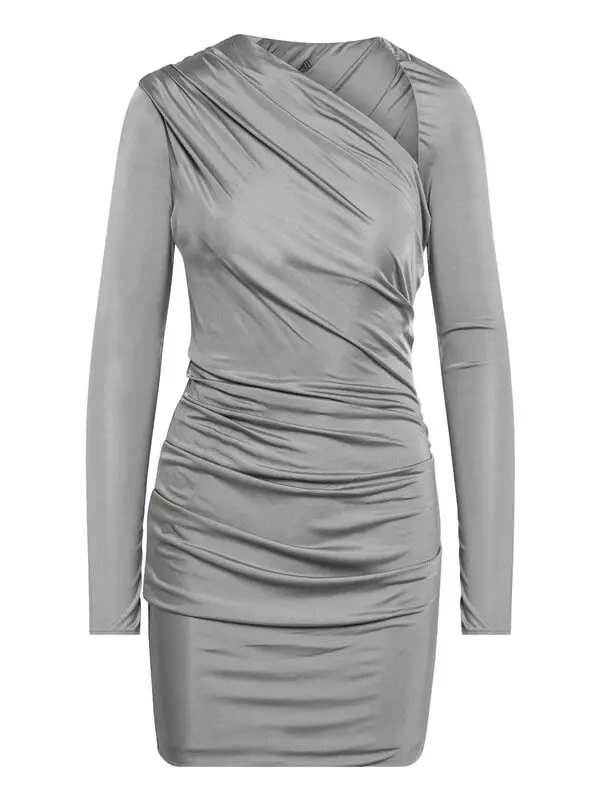 Attico Draped Mini Dress - Gray