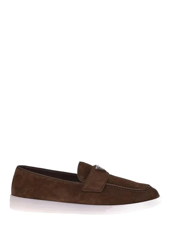 Prada Suede Loafers - Brown