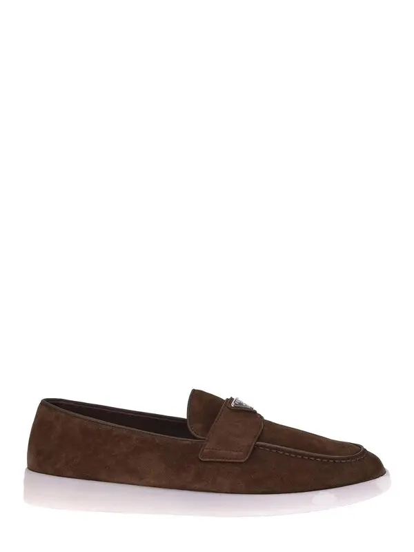 Prada Suede Loafers - Brown
