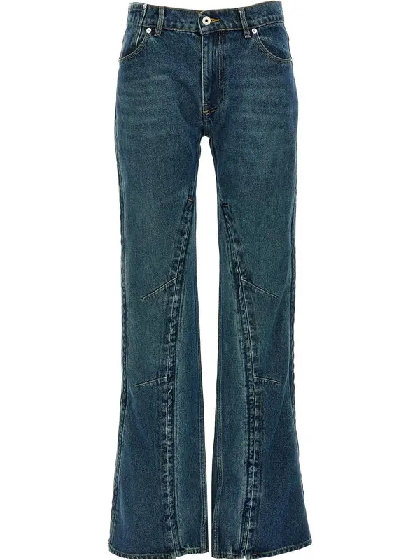 Y/project Evergreen Hook And Eye' Jeans - Blue