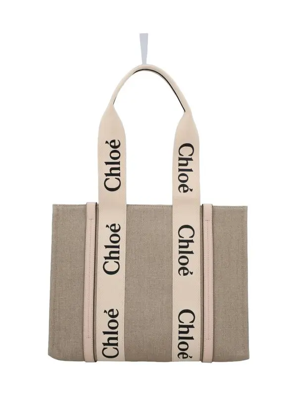 Chloé Woody Tote Bag - Cream