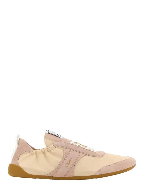 Chloé Two-tone Canvas And Leather Ã¨ Kick Sneakers - Multicolor