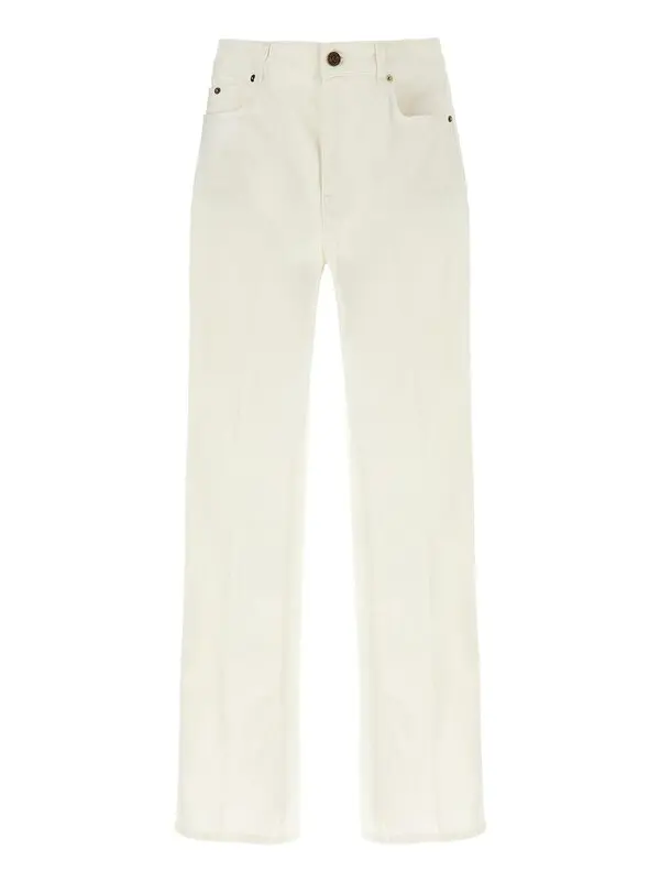 Balmain Embroidery Jeans - White