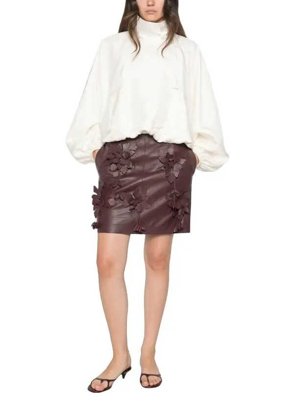 Alberta Ferretti Faux Leather Mini Skirt - Multicolor