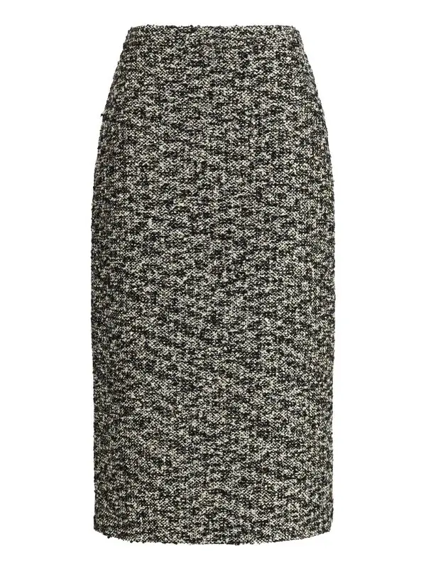 Gucci Laminated Bouclé Midi Skirt - Multicolor