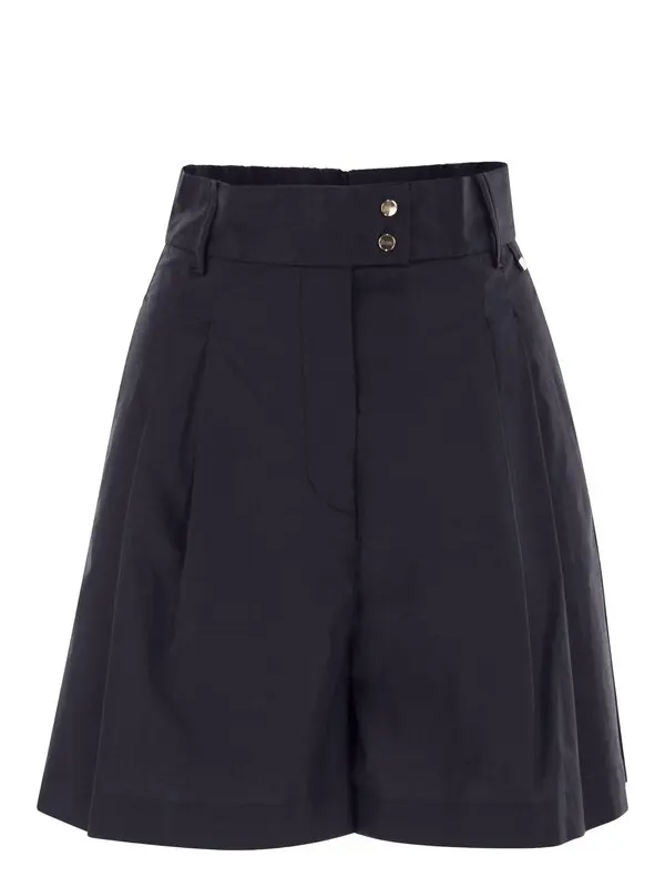 Herno Stretch Cotton Bermuda Shorts - Blue