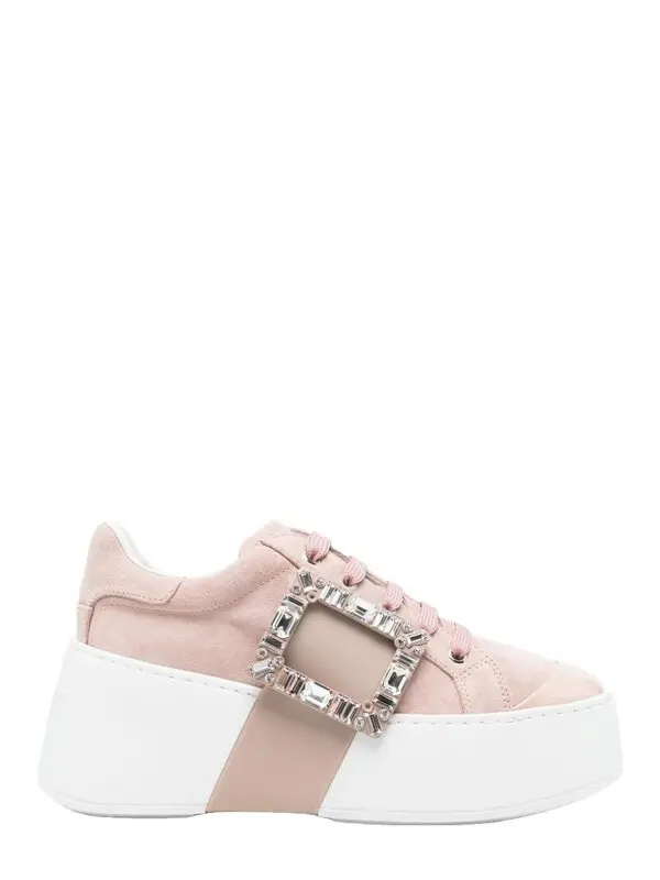 ROGER VIVIER Crystal Buckle Sneakers - Multicolor