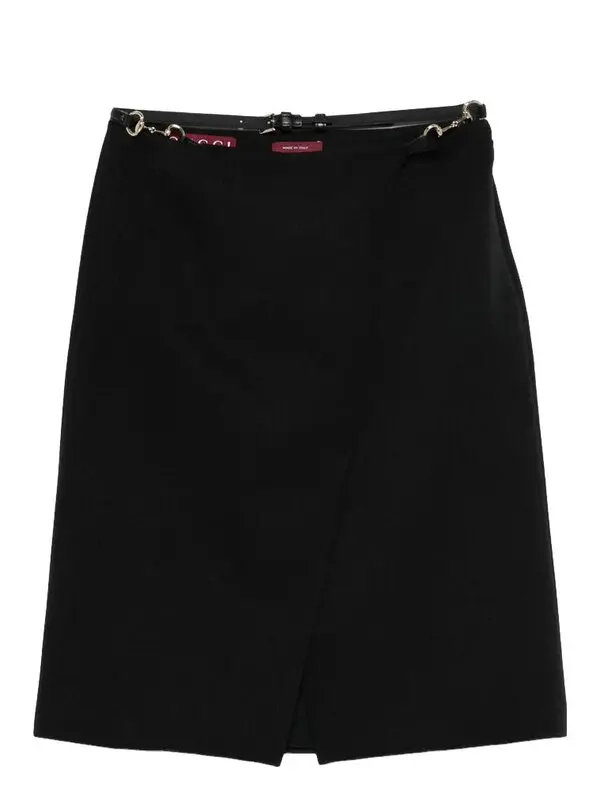 Gucci Wool Pencil Skirt - Black