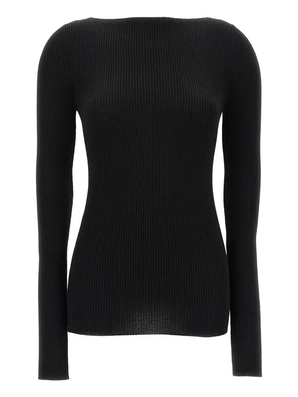 Rick Owens Ribbed Wool Sweater - Black
