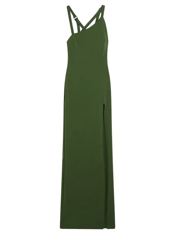 Attico Asymmetrical Slit Maxi Dress - Green