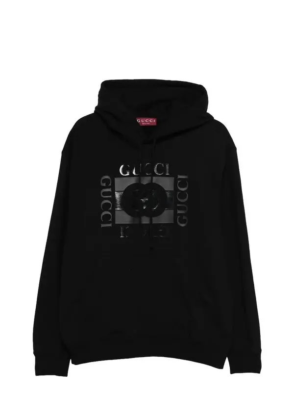 Gucci Cotton Hooded Sweatshirt - Black