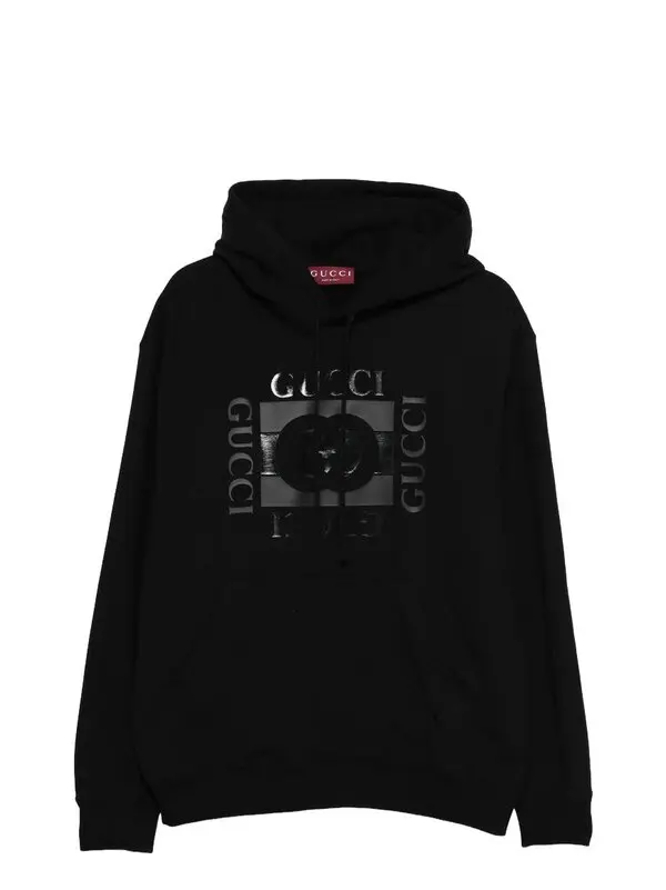 Gucci Cotton Hooded Sweatshirt - Black