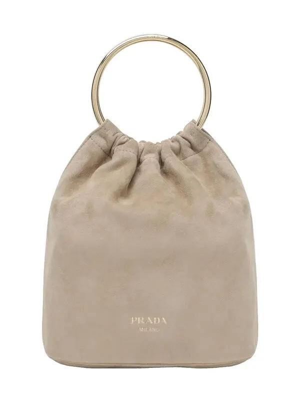 Prada Suede Bucket Bag - Orange