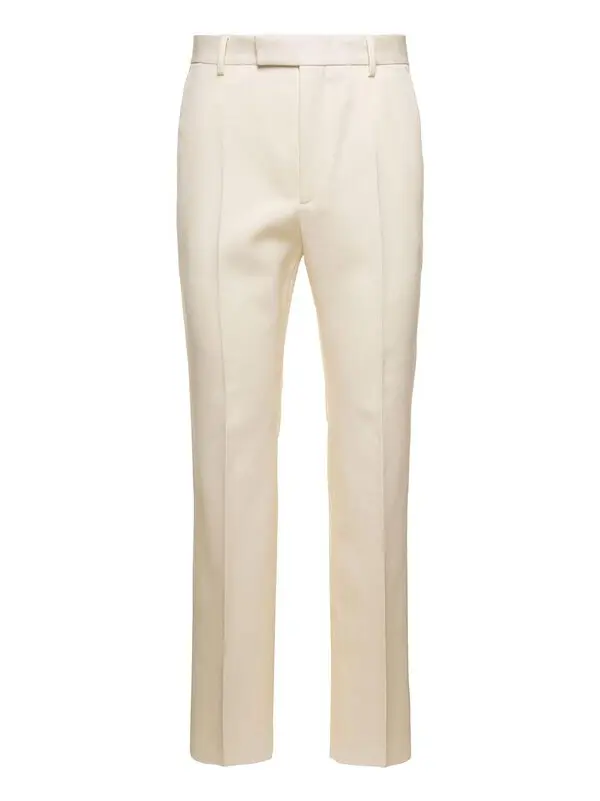 Gucci Wool Straight-leg Pants With Cities Patch - Multicolor