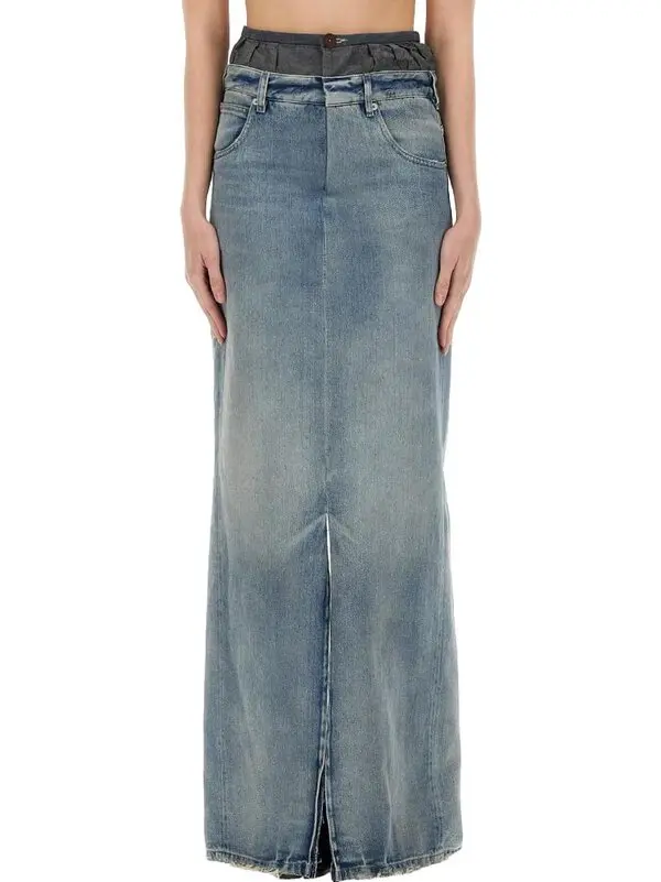 MAISON MARGIELA Denim Skirt Anonymity Of The Lining - Blue