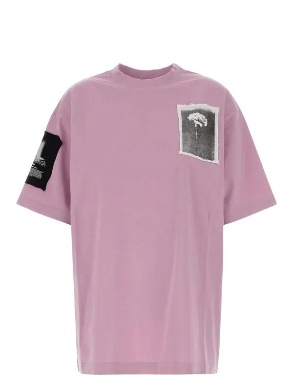 Balenciaga Cotton Oversize T-shirt - Purple