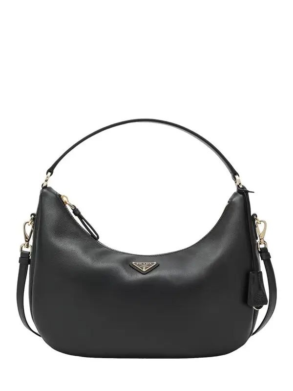 Prada Leather Shoulder Bag - Black