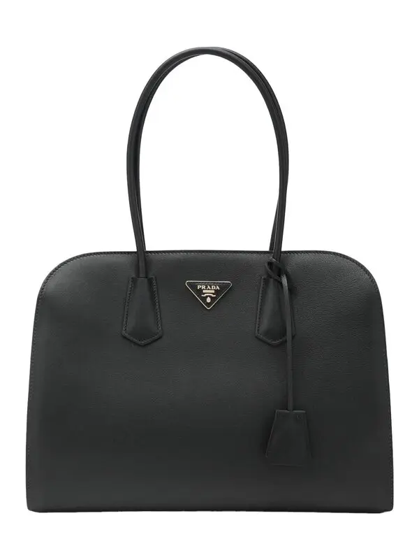Prada Leather Shopping Bag - Black